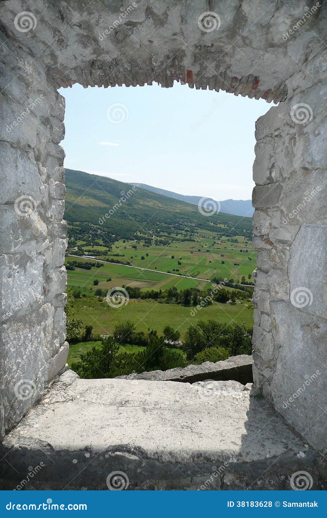 Window with View on Countryside Stock Photo - Image of hillside, tree ...