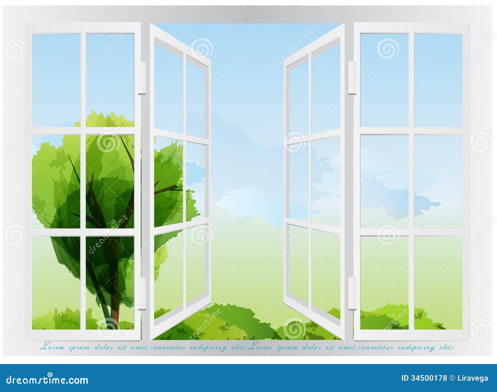 Window view design. stock illustration. Illustration of clean - 34500178