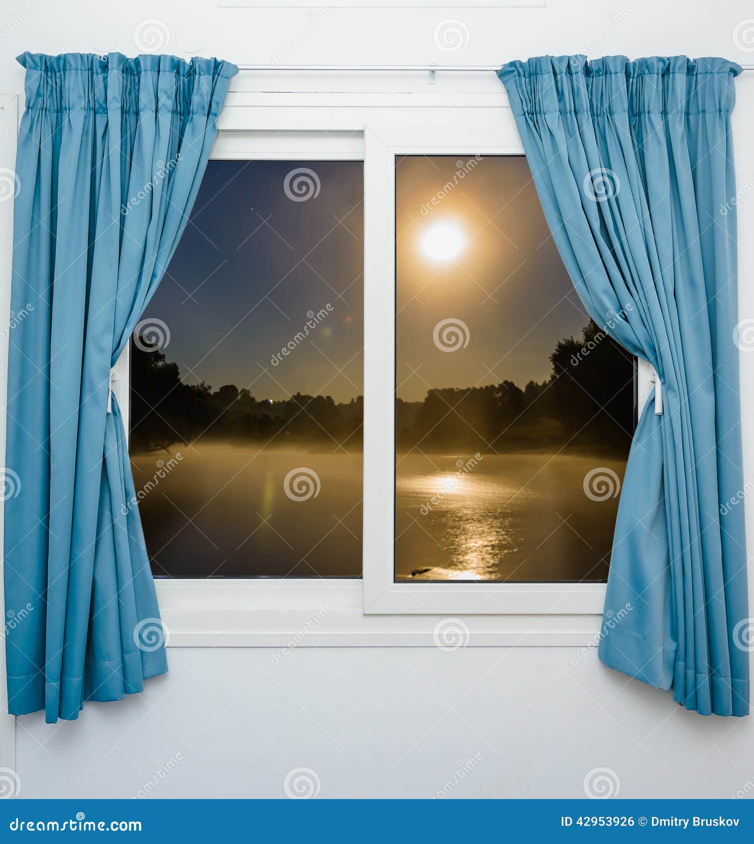 Window View of the Full Moon Stock Photo - Image of heaven, asleep ...