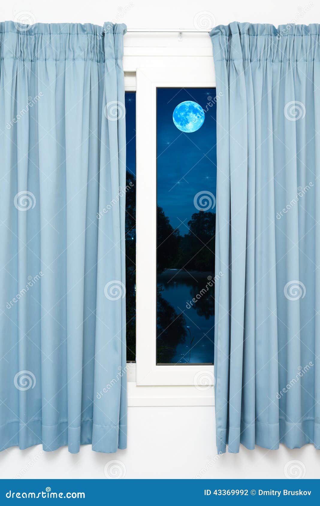 Window View of the Full Moon Stock Photo - Image of interior, arched ...