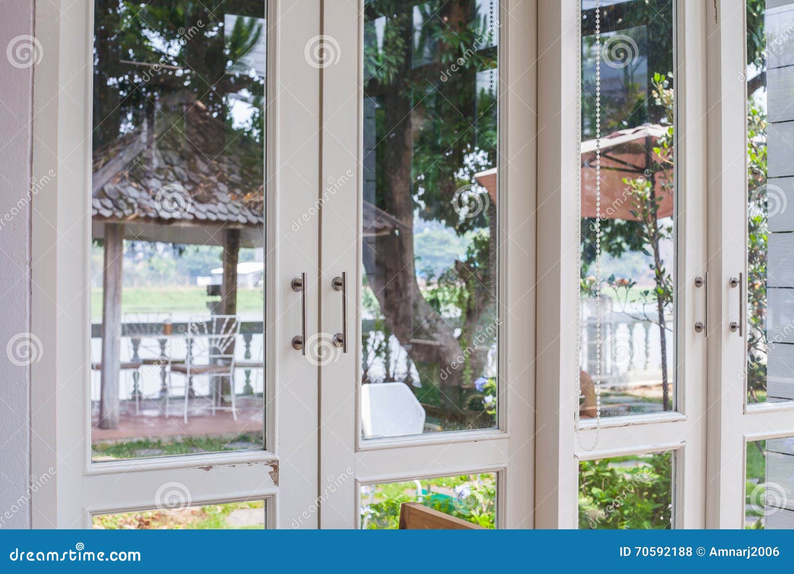 Window with a View of Garden Stock Photo - Image of large, life: 70592188