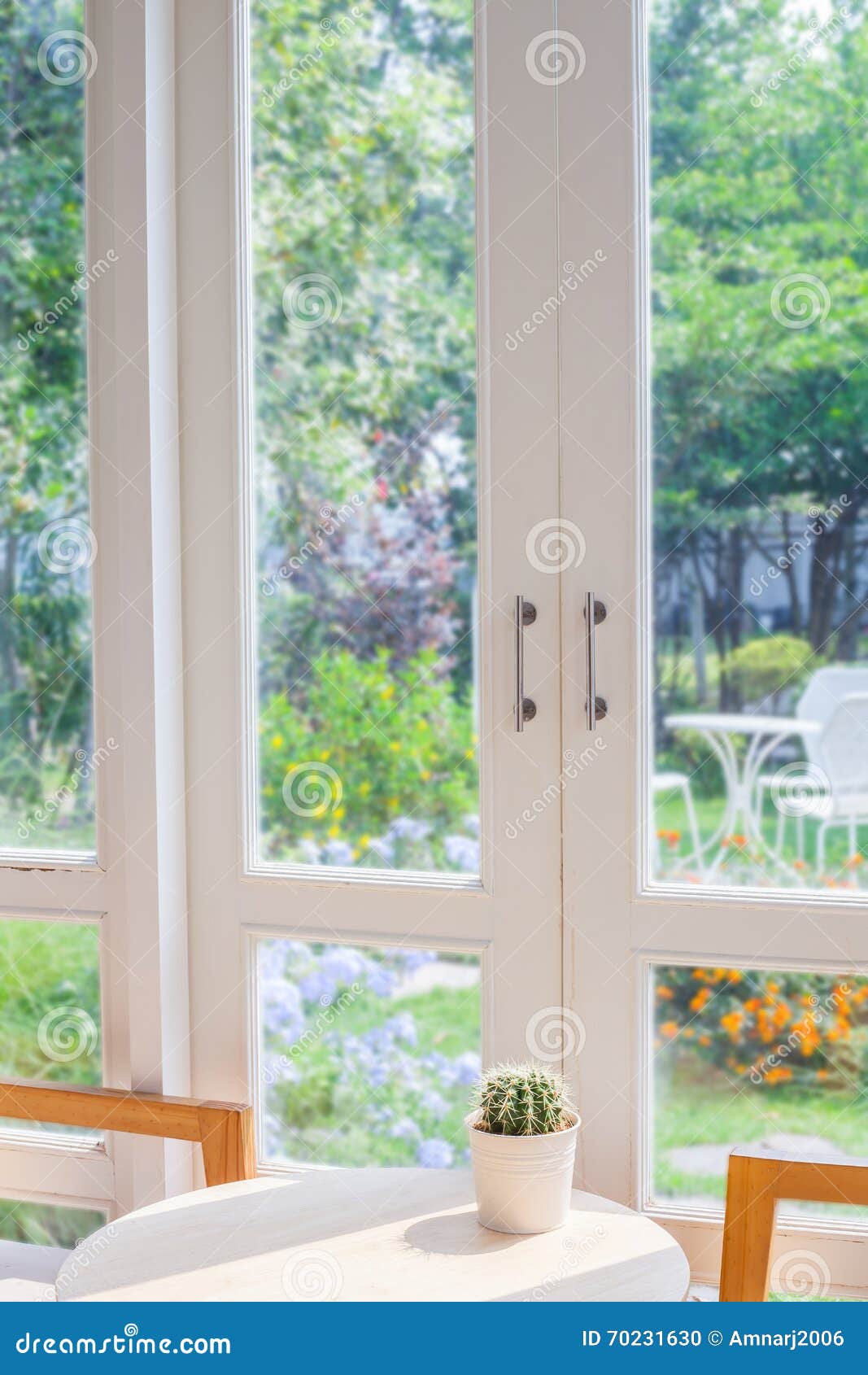 Window with a View of the Garden Stock Photo - Image of tree, looking ...