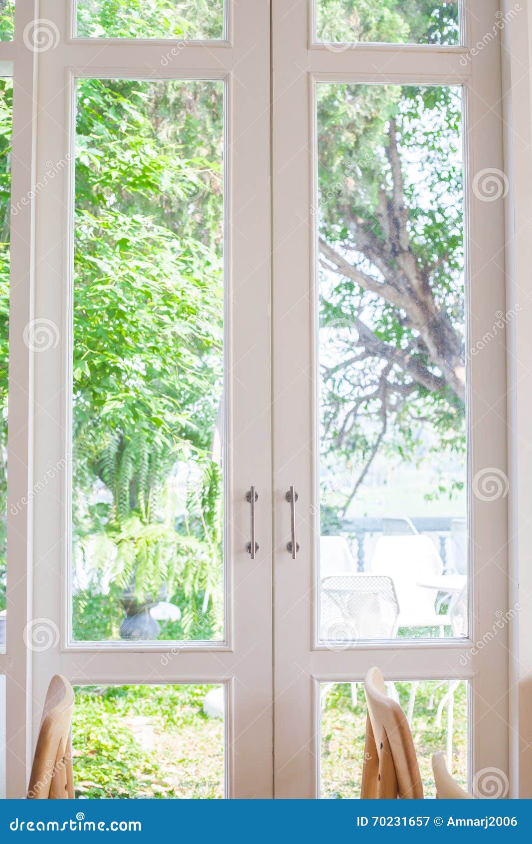 Window with a View of the Garden Stock Image - Image of large, view ...