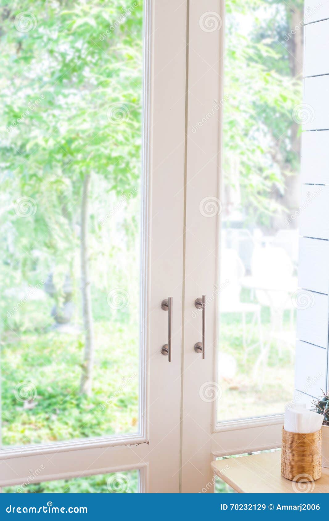 Window with a View of the Garden Stock Image - Image of domestic ...