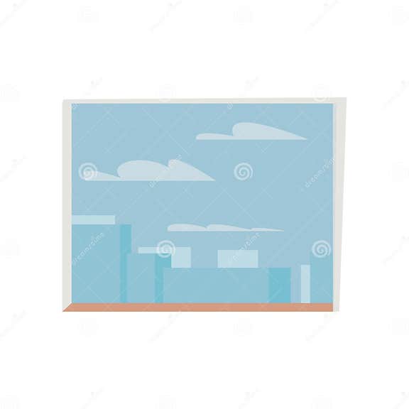 Window View Icon stock vector. Illustration of roof - 206260839