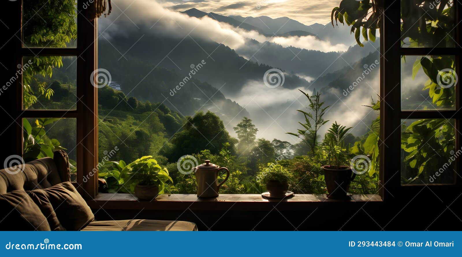 A Window with a View of a Mountain Range.Window View from Home Window ...
