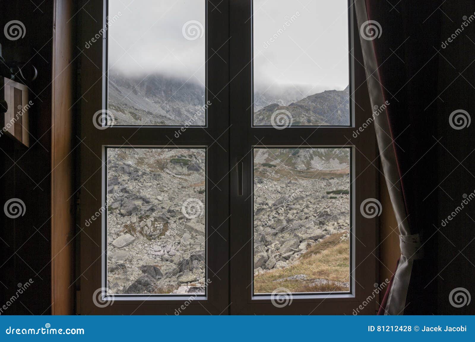 Window with a View of the Mountains Stock Photo - Image of nature ...