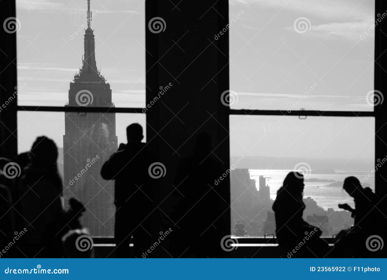 Window View of New York City Manhattan Skyline Wit Editorial ...