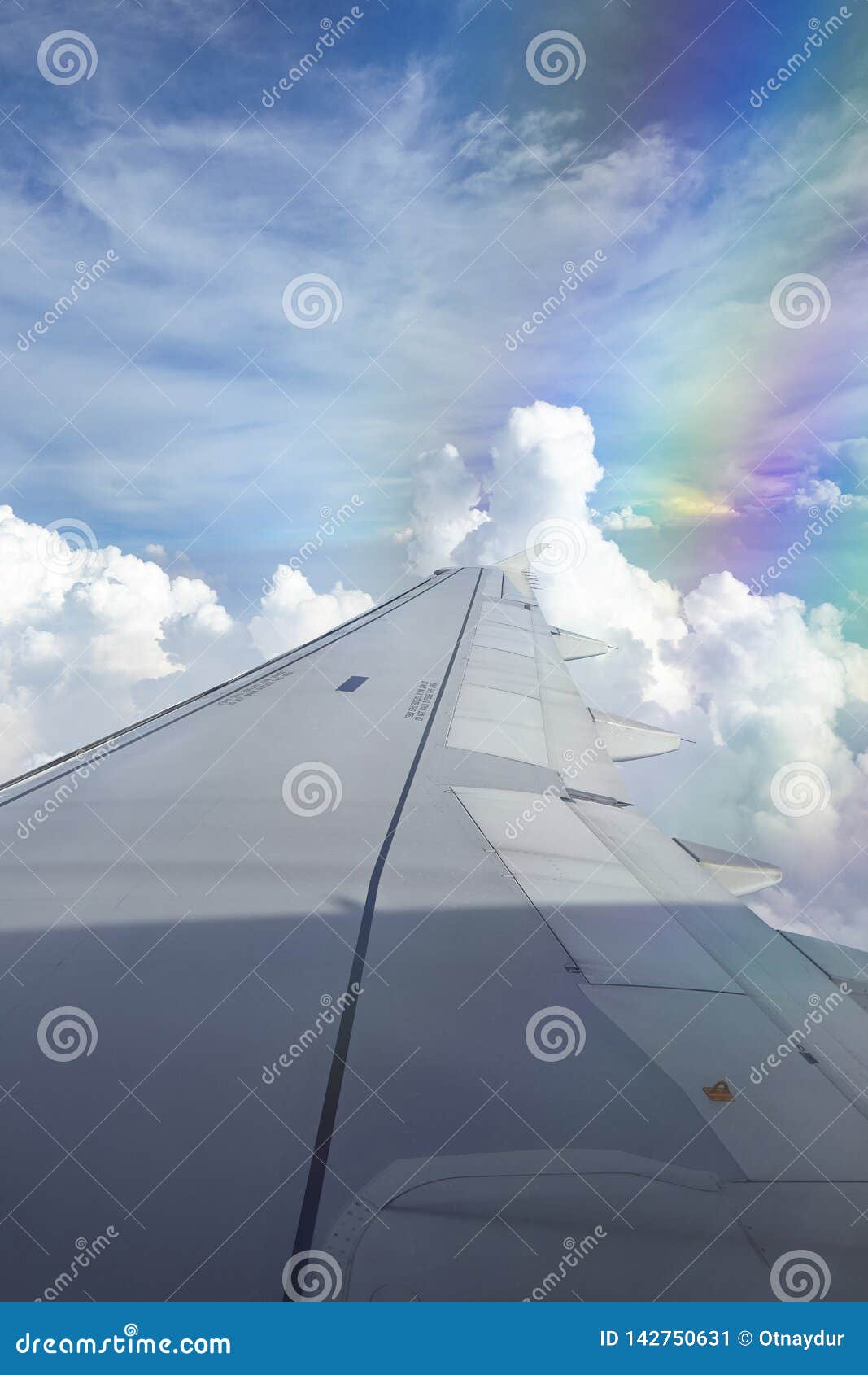 Window View of Plane on Wingside Stock Image - Image of window, travel ...