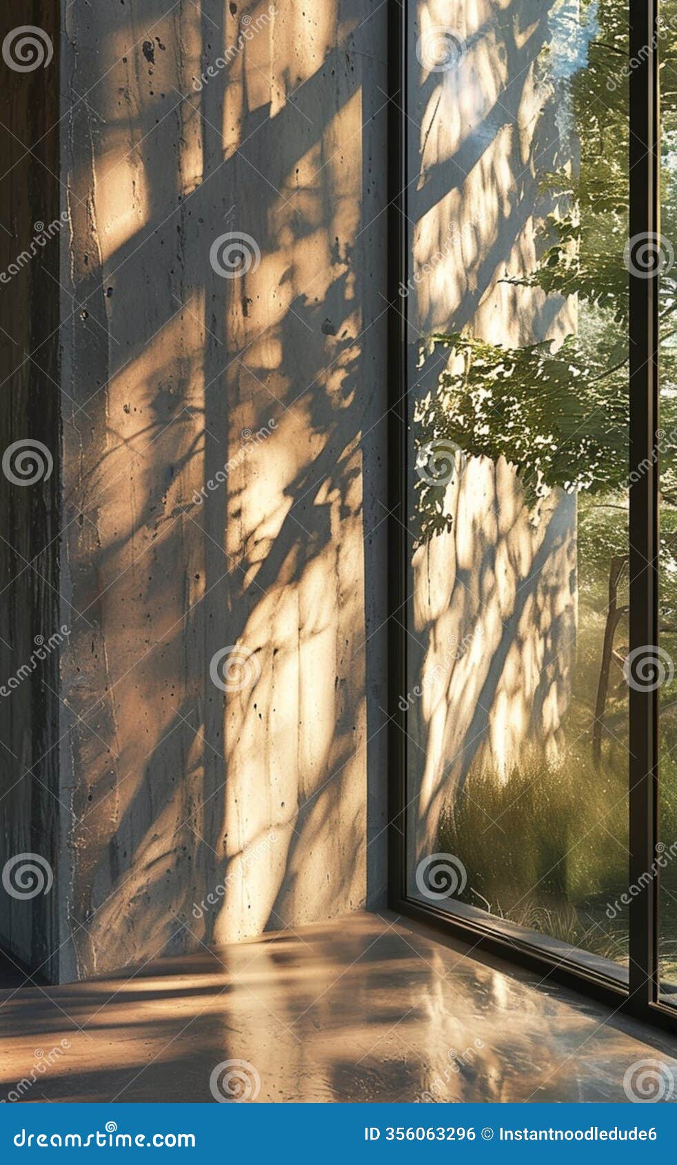 A Window with a View of a Tree Outside Stock Illustration ...