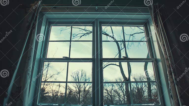 A Window with a View of a Tree Outside. Suitable for Interior Design ...