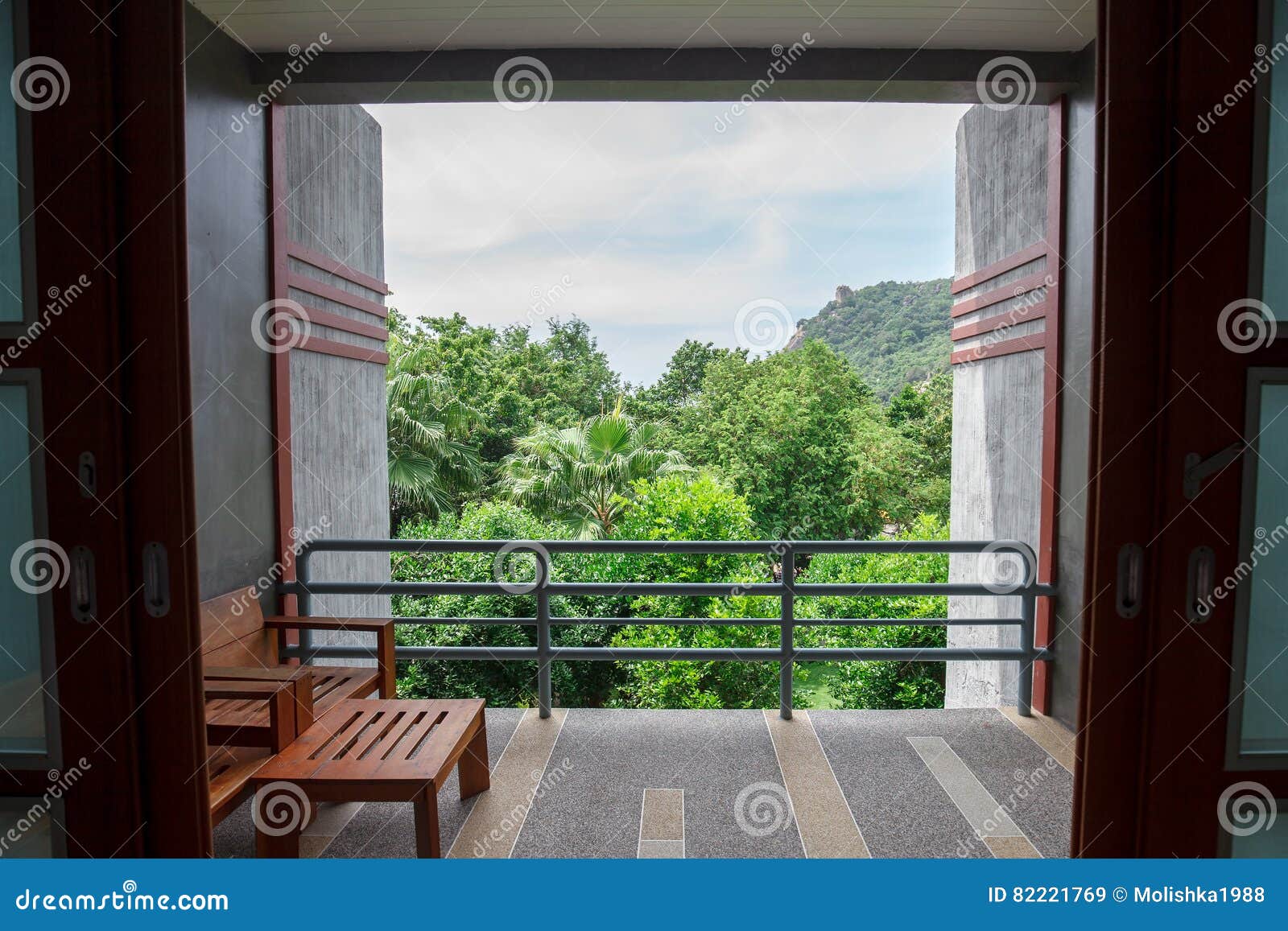 Window View Tropical Vacation Stock Image - Image of style, summer ...