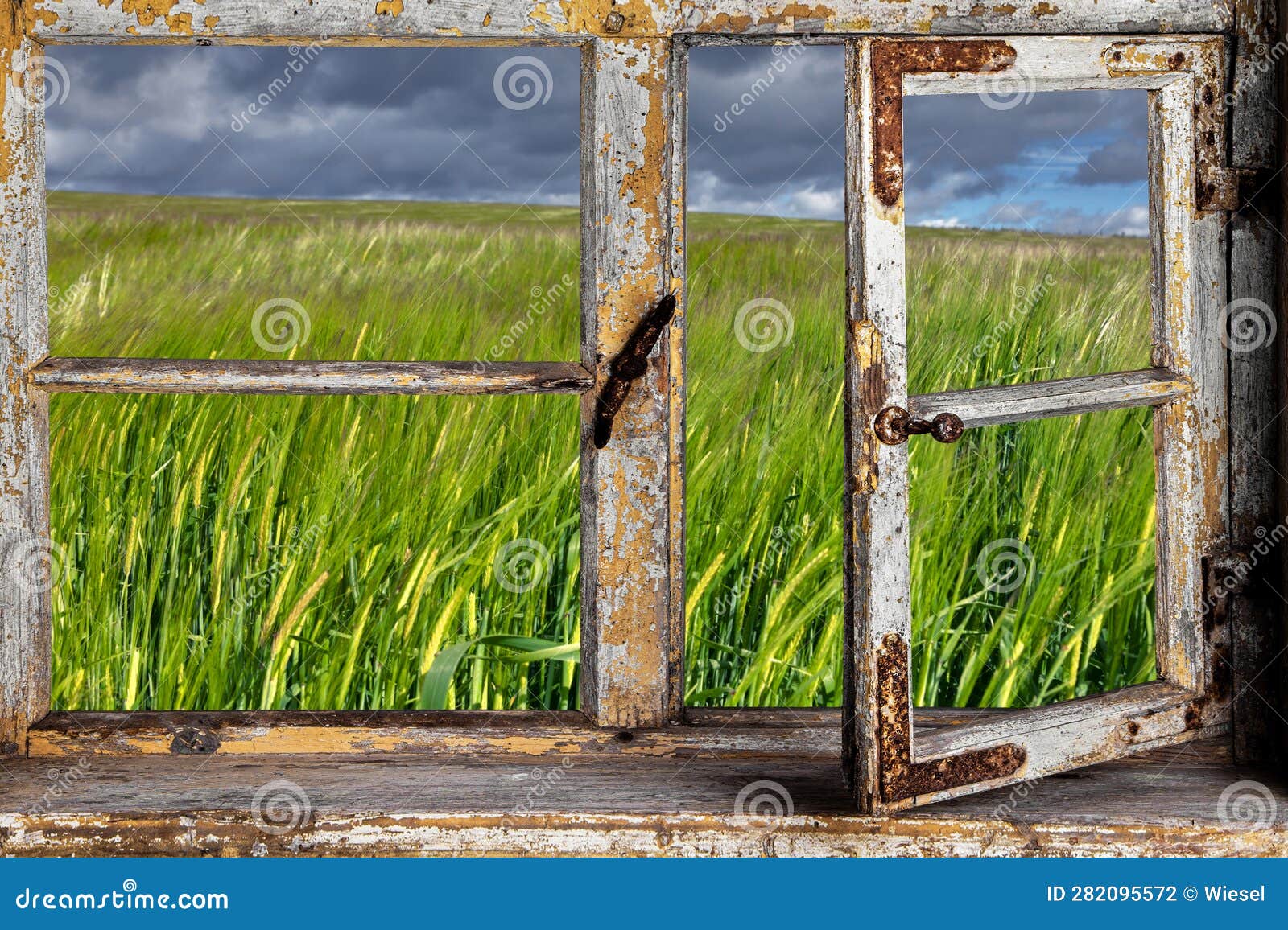 Window View in the Landscape Stock Photo - Image of landscape ...