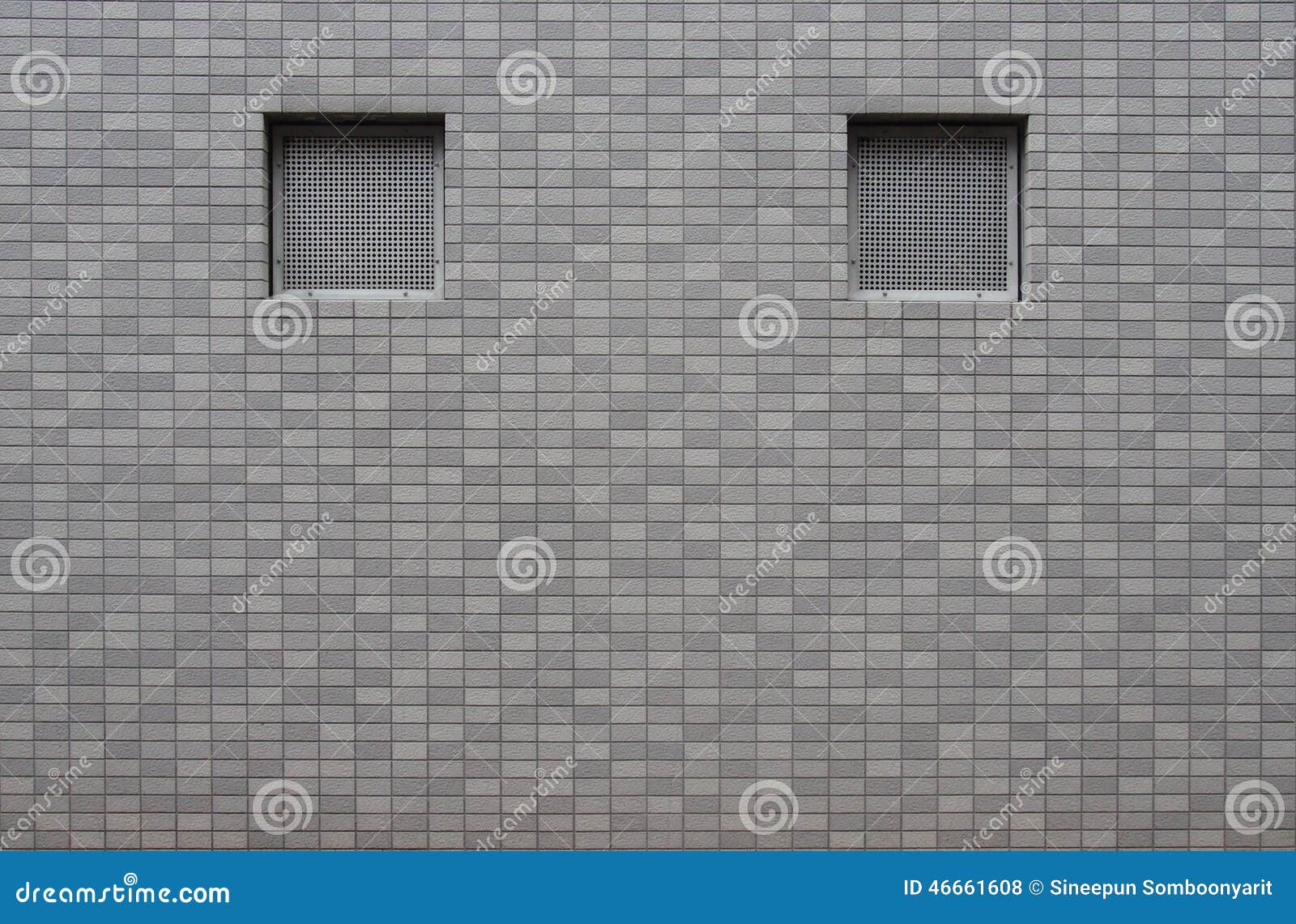 Window Void on Grey Color Tile Wall Stock Photo - Image of wall ...
