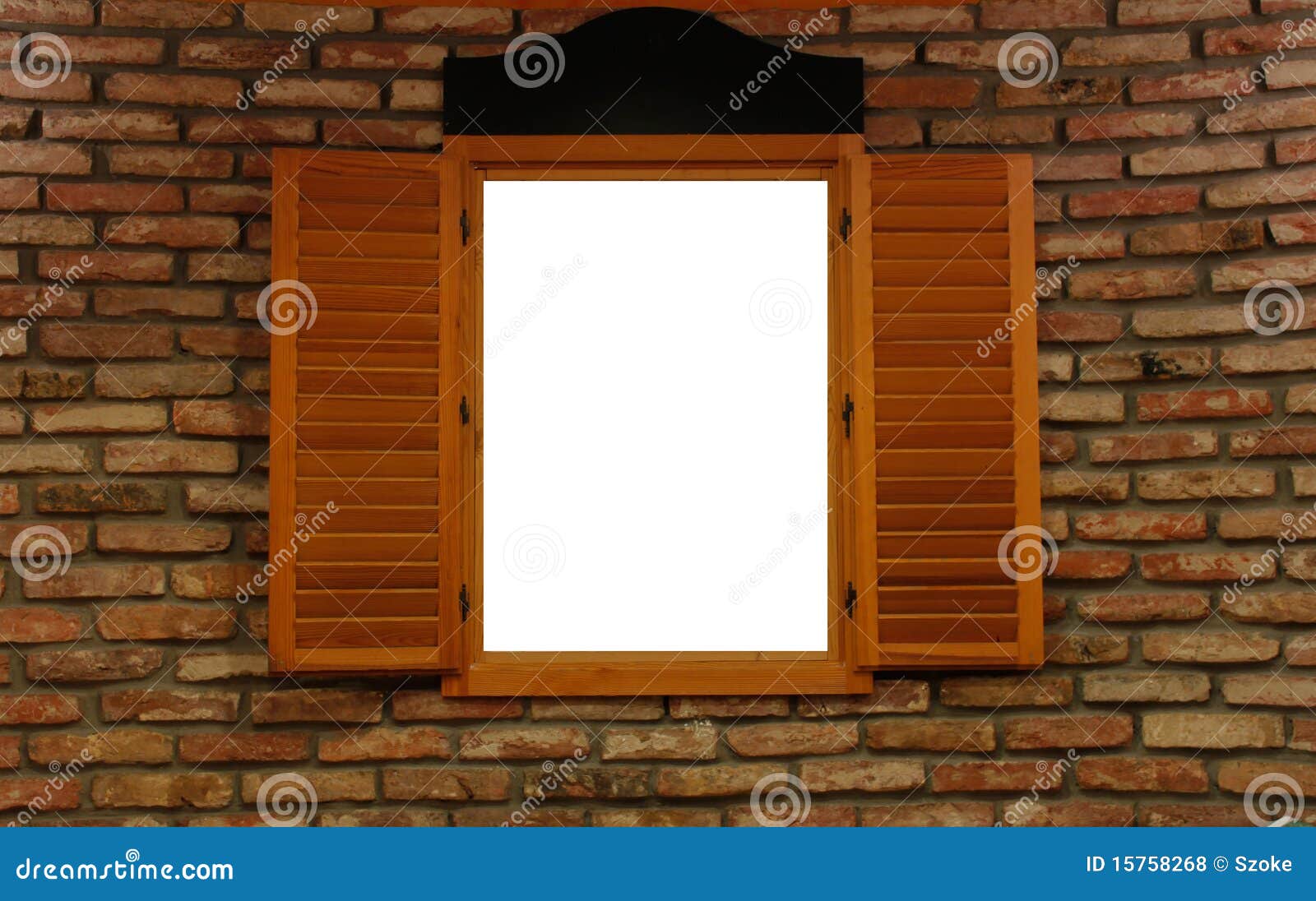 Window on wall blank stock photo. Image of wallpaper - 15758268