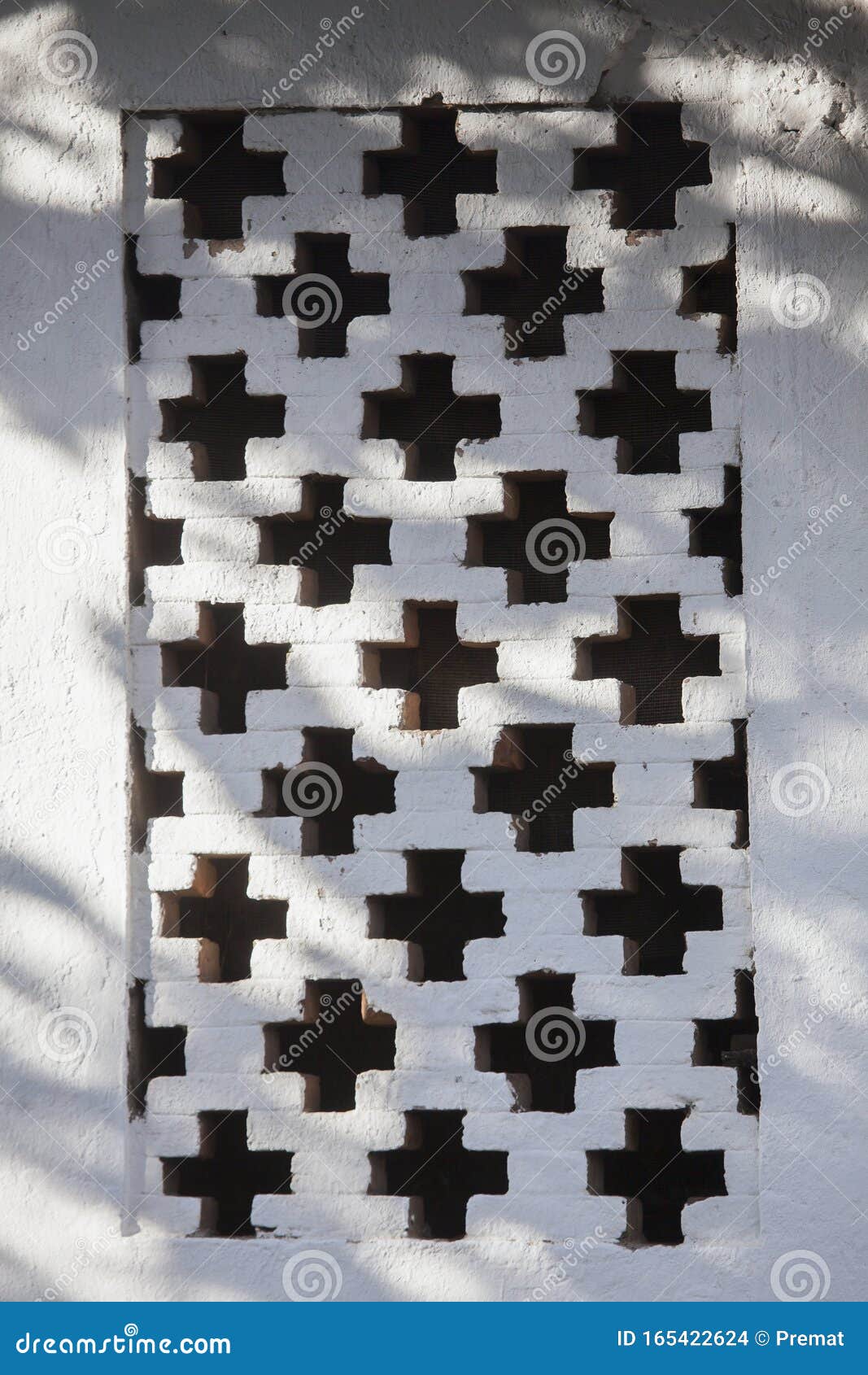 Window on the Wall with Crosses Stock Photo - Image of detail, material ...