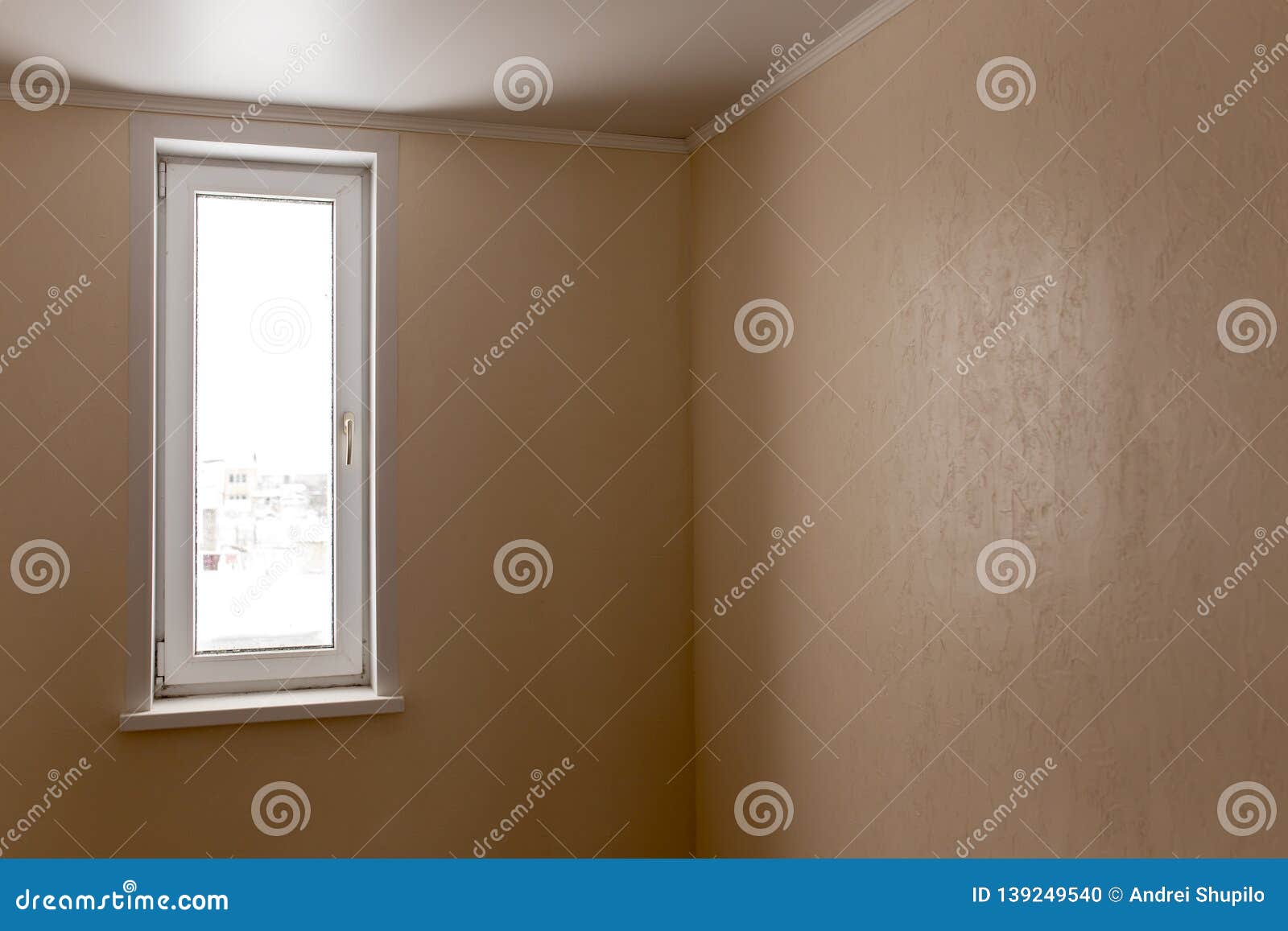 Window on the Wall in the Room Stock Photo - Image of architecture ...