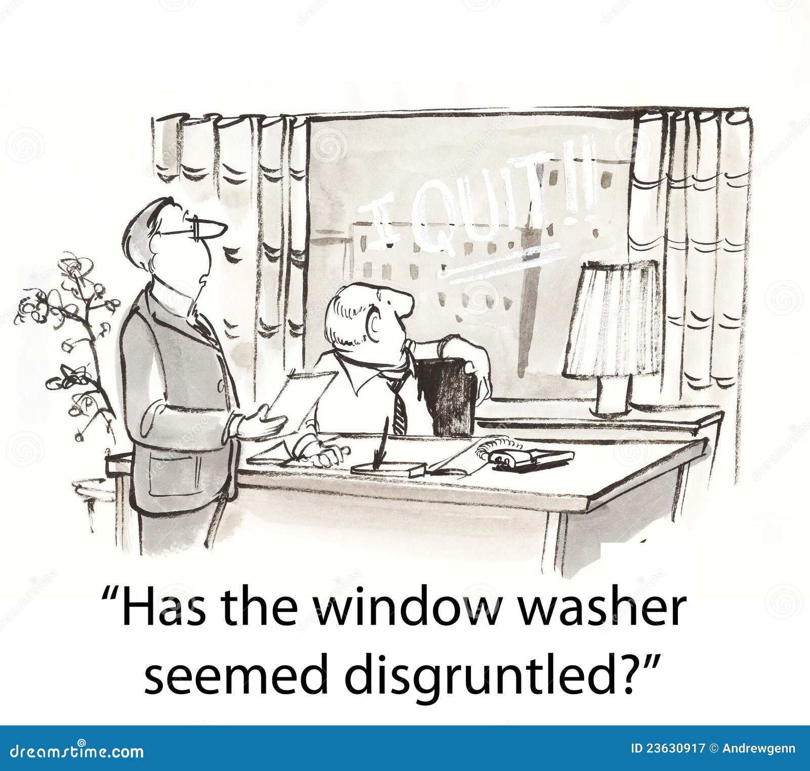 Window Washer. Cleaning Service. Cartoon Character. Vector Illustration ...