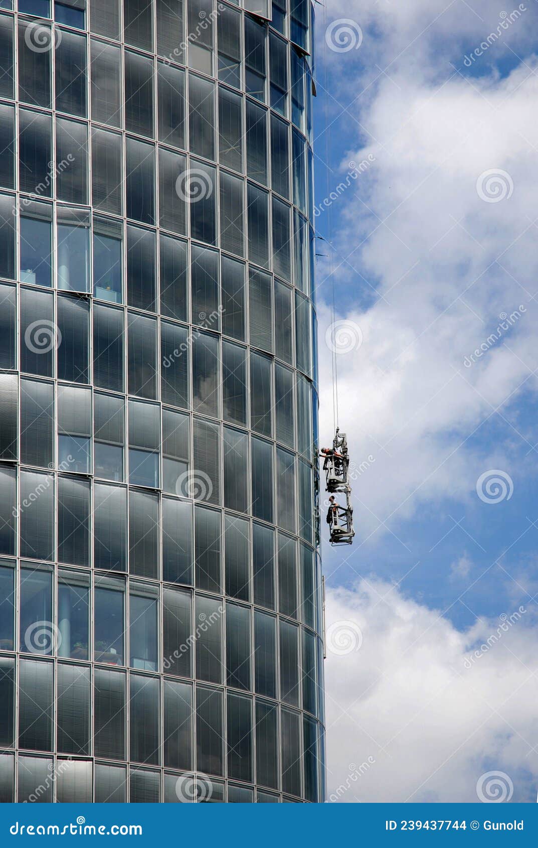 Window Washers at Work at a Skyscraper Editorial Stock Image - Image of ...