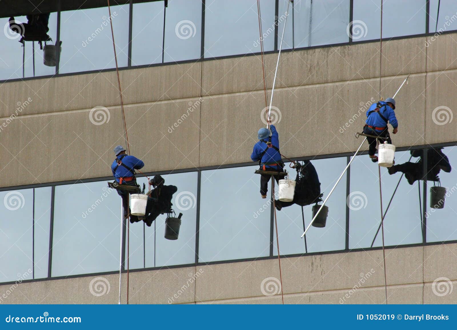 Window Washers 1 stock image. Image of climbing, bucket - 1052019