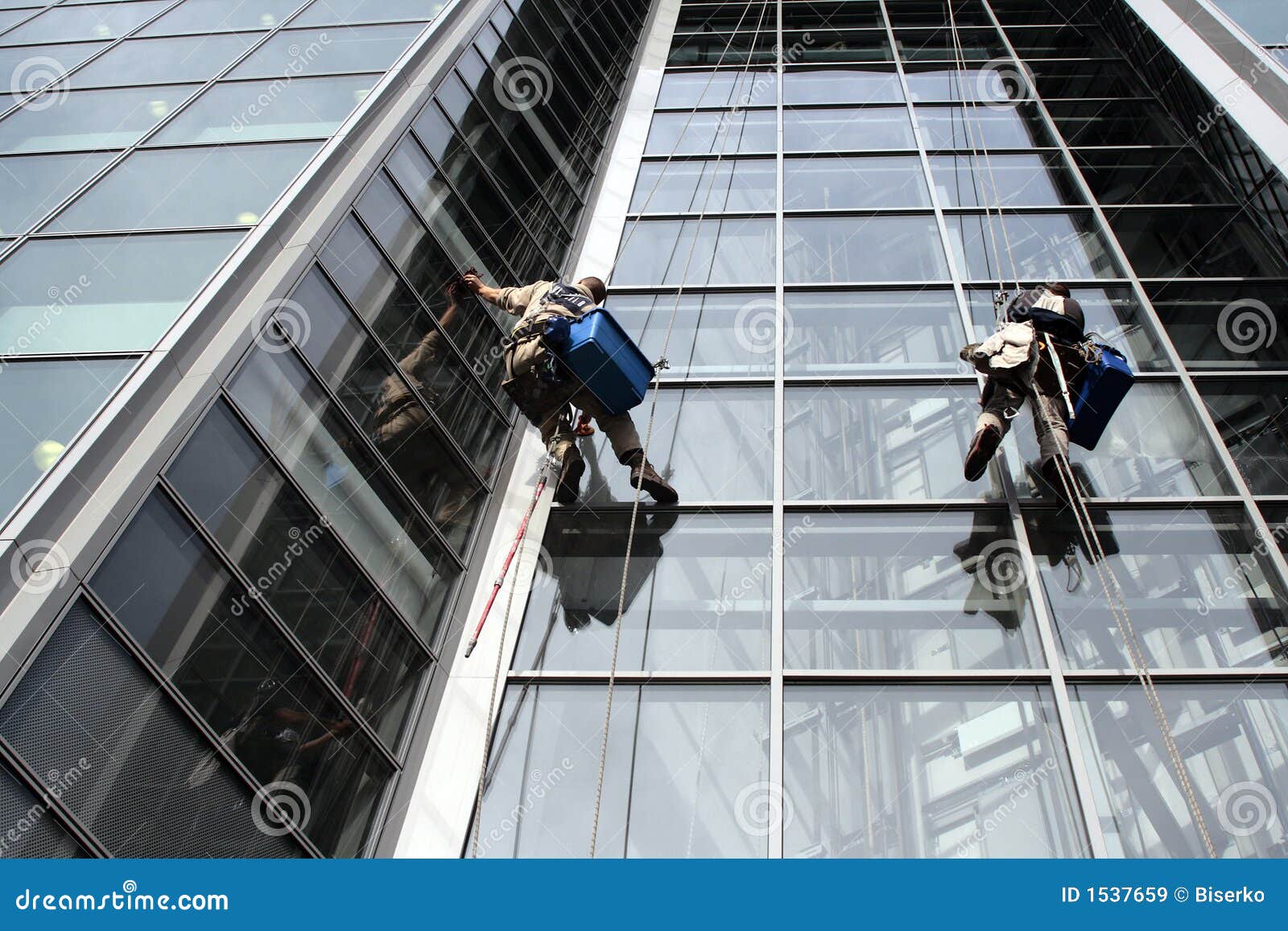 Window washers stock image. Image of corporate, horizontal - 1537659