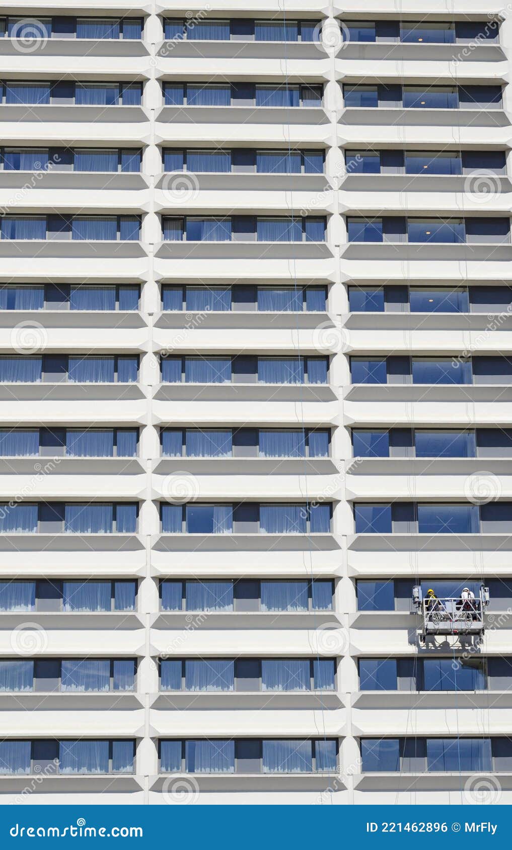 Window Washers on a Modern Building Stock Photo - Image of professional ...