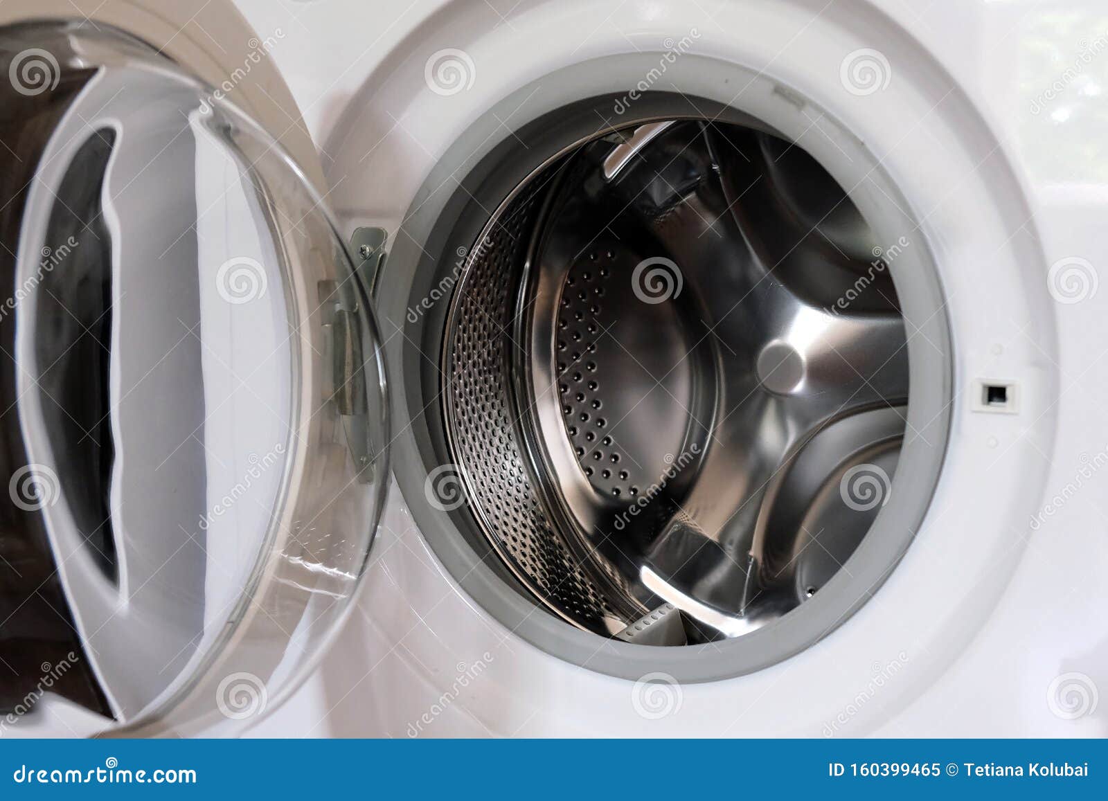 Window Washing Machine with the Door Open. Stock Image - Image of ...