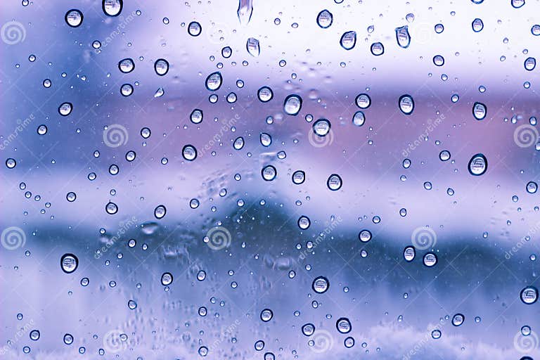 Window Water Blue Condensate Background Stock Image - Image of window ...