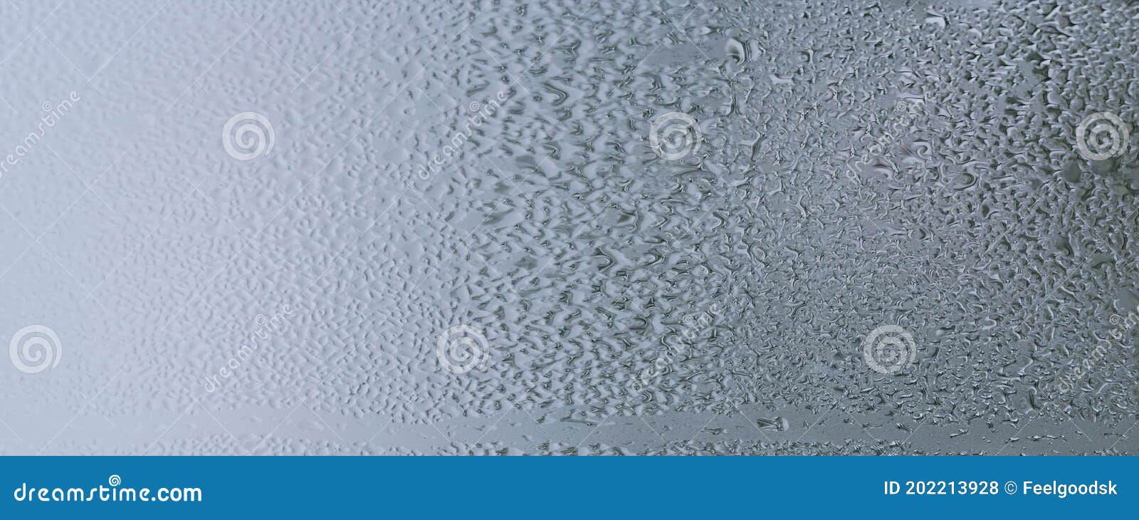 Window with Water Drops Closeup, Inside, Selective Focus. Window with ...