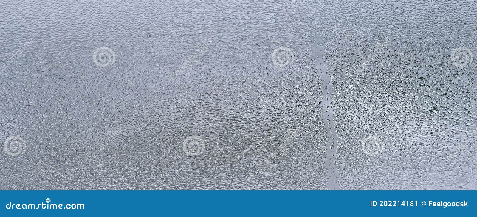 Window with Water Drops Closeup, Inside, Selective Focus. Window with ...