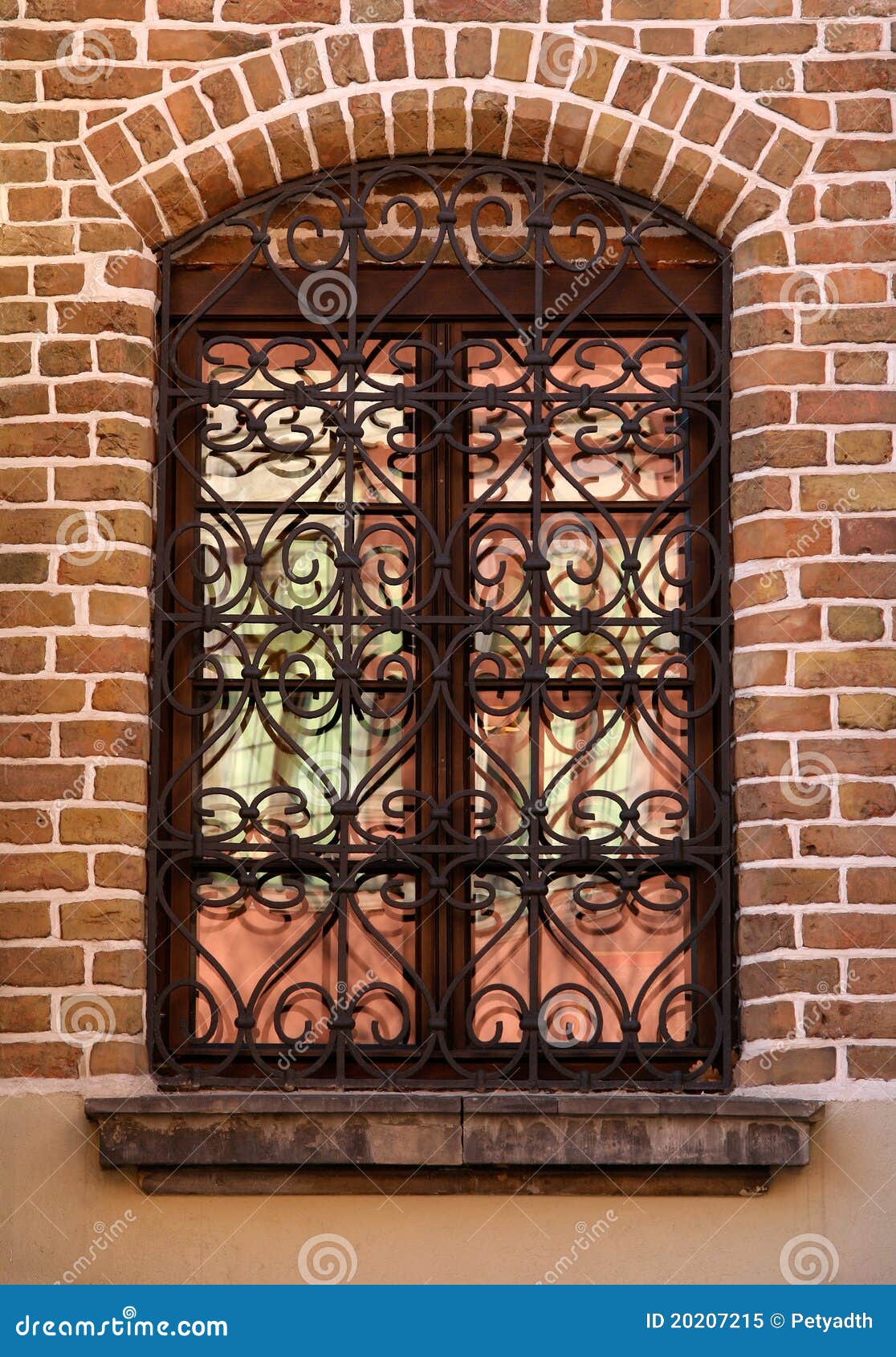 Window with Well Ornamented Grill Stock Image - Image of exterior ...