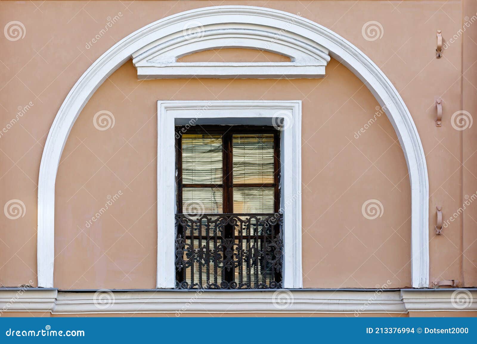 Window with a white arch stock photo. Image of horizontal - 213376994