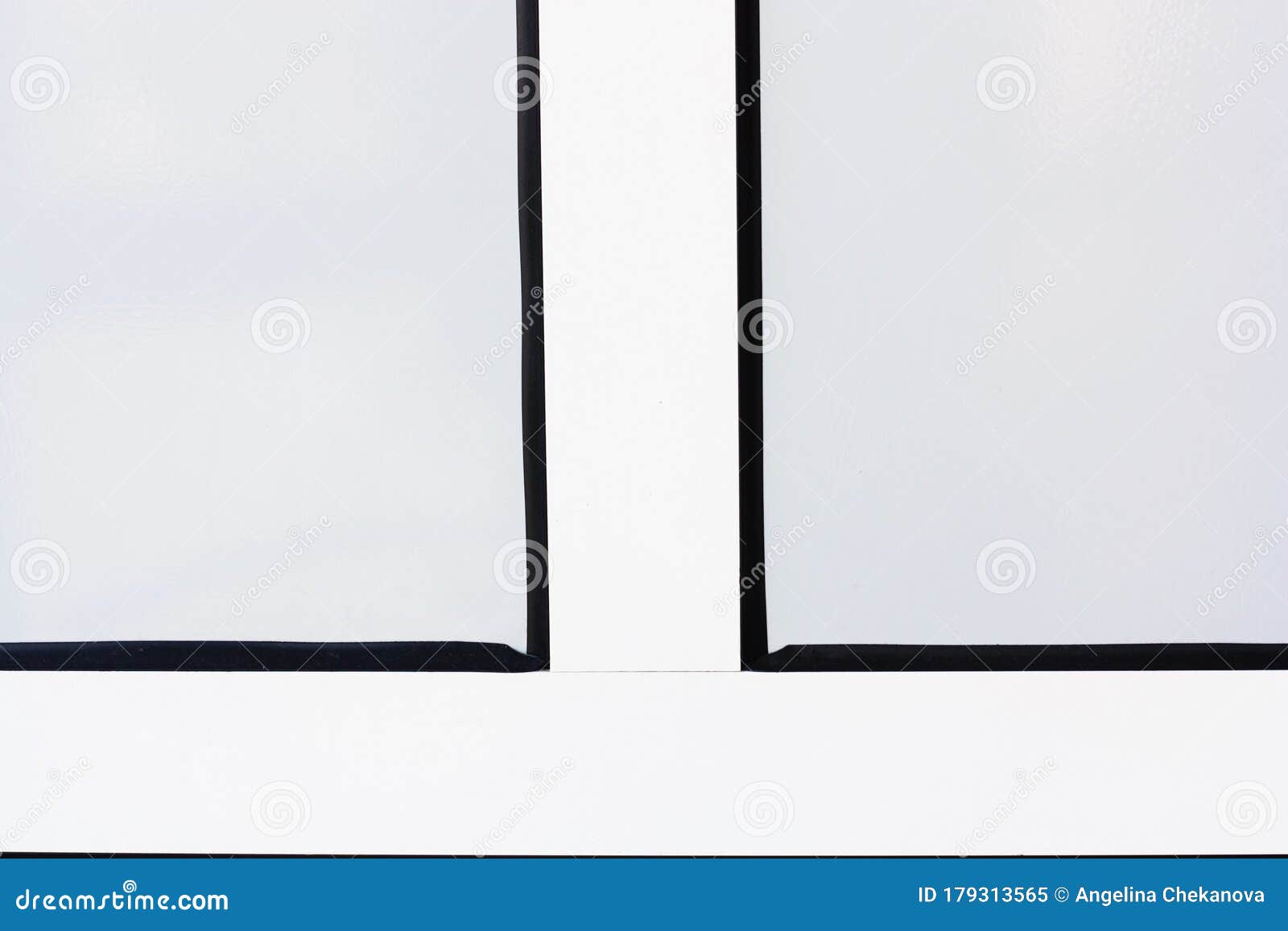 Window with White Borders Close Up View Stock Image - Image of blue ...