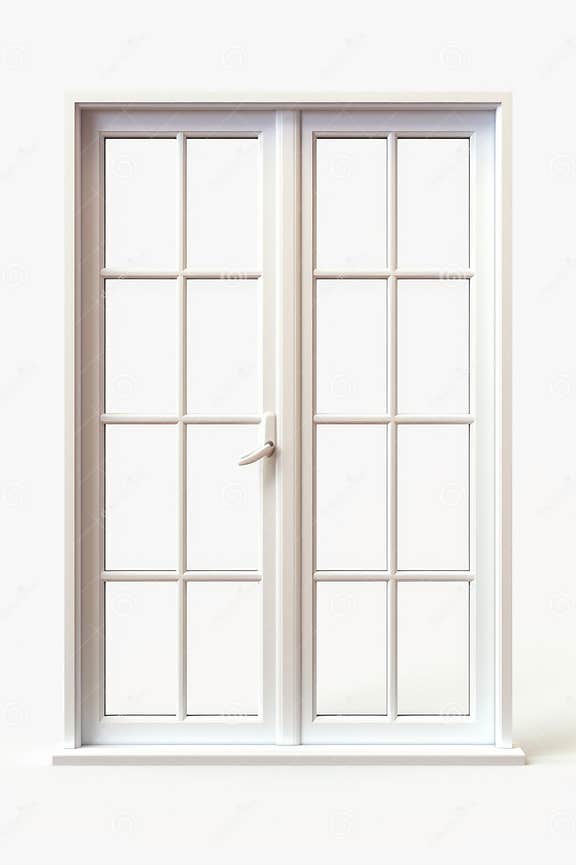 A Window with a White Frame and a White Door, Suitable for ...