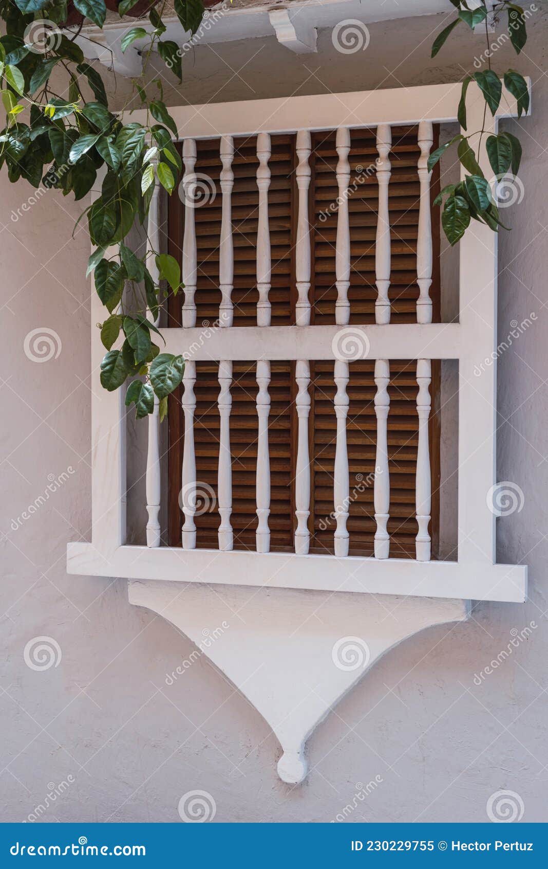 Window with White Wooden Shutter Stock Image - Image of building ...