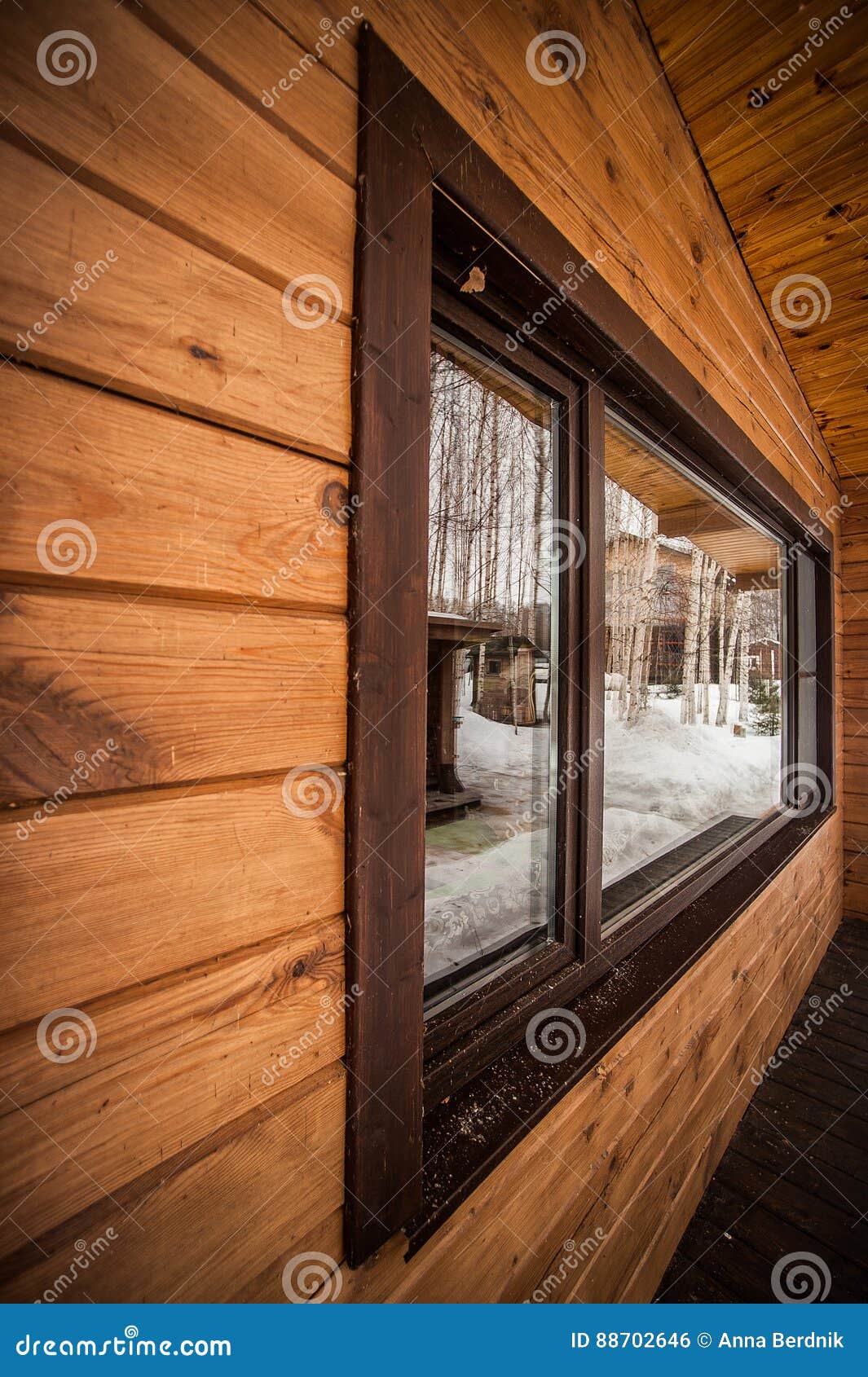 Window of a wooden house stock photo. Image of house - 88702646