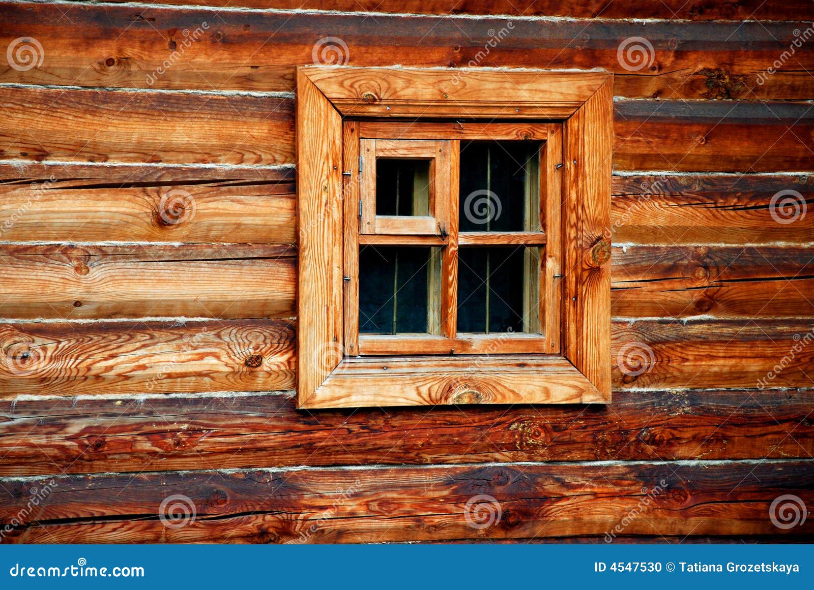 Window in wooden wall stock photo. Image of home, house - 4547530