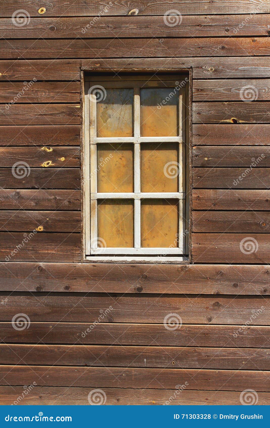 Window in wooden wall stock photo. Image of architecture - 71303328