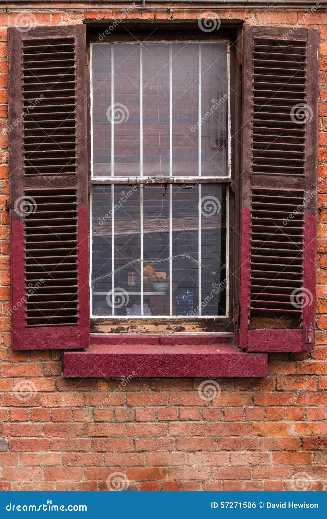 Window with Worn Out Wooden Shutters Stock Photo - Image of blind, slat ...