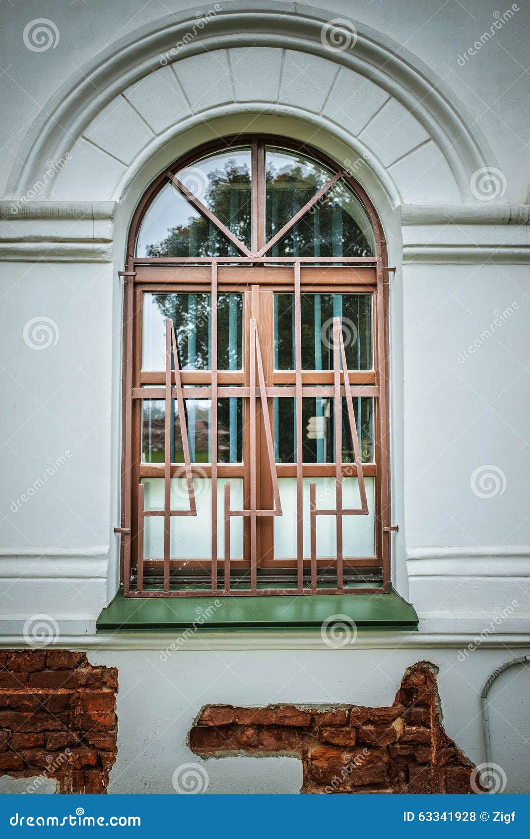 Window with Wrought Iron Bars Stock Photo - Image of castle, design ...