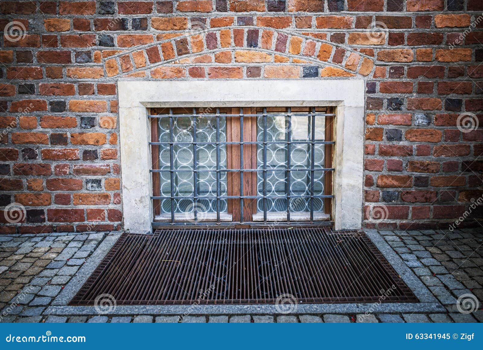 Window with Wrought Iron Bars Stock Image - Image of iron, building ...