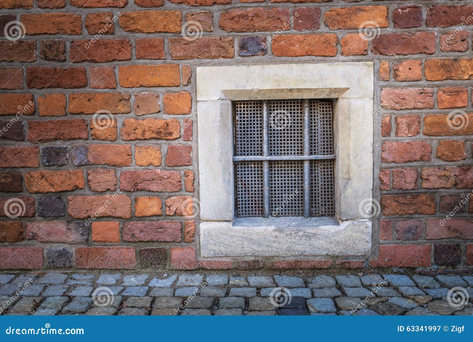 Window with Wrought Iron Bars Stock Image - Image of brick, exterior ...