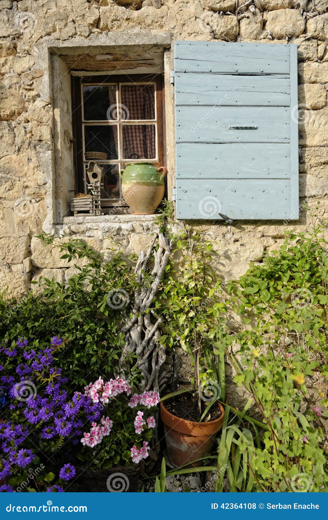 Window and Yard in Provence Stock Photo - Image of plants, window: 42364108