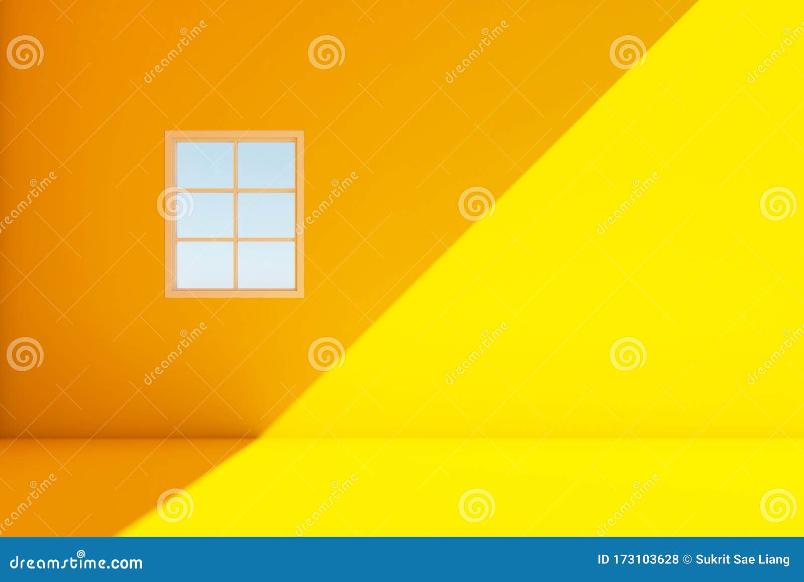 The Window in Yellow Room. Layout for Workspace Stock Illustration ...