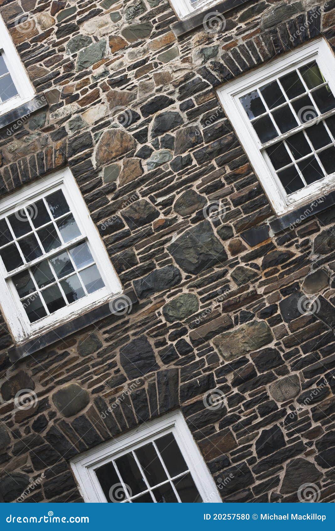 Windowed Stone Wall stock photo. Image of blocks, building - 20257580