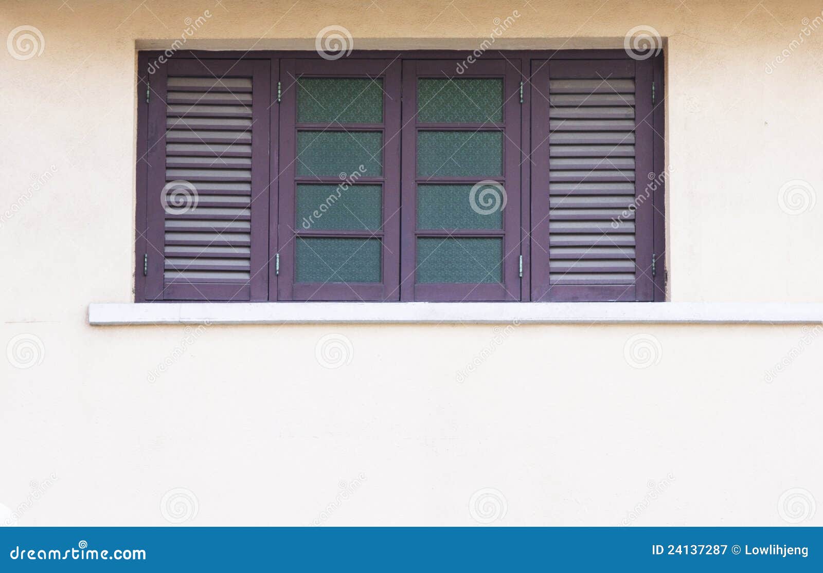Windows stock image. Image of shuttered, brown, closed - 24137287