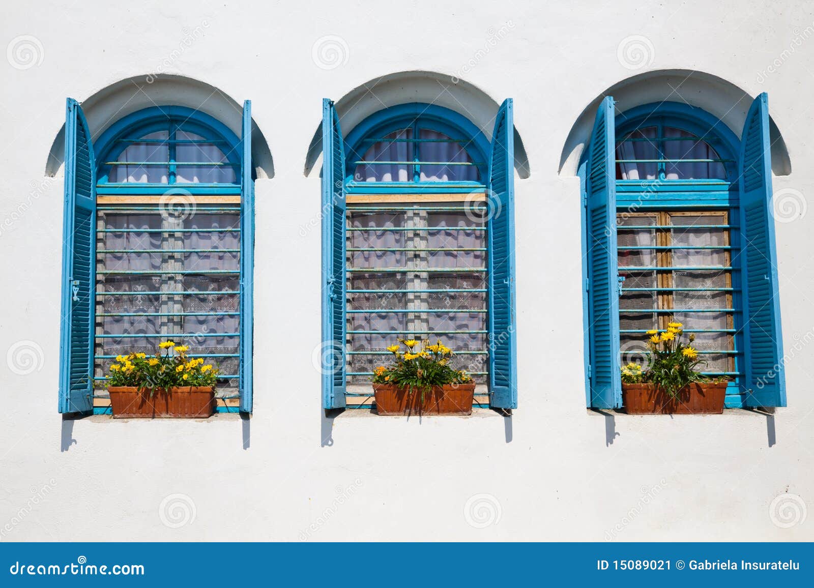 Windows at Agios Nikolaos Monastery Stock Image - Image of traditional ...
