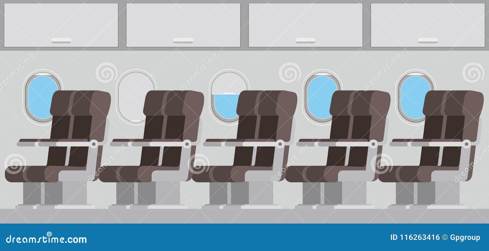 Windows Of Airplane Outside. Exterior Of Plane In Flight. View On ...