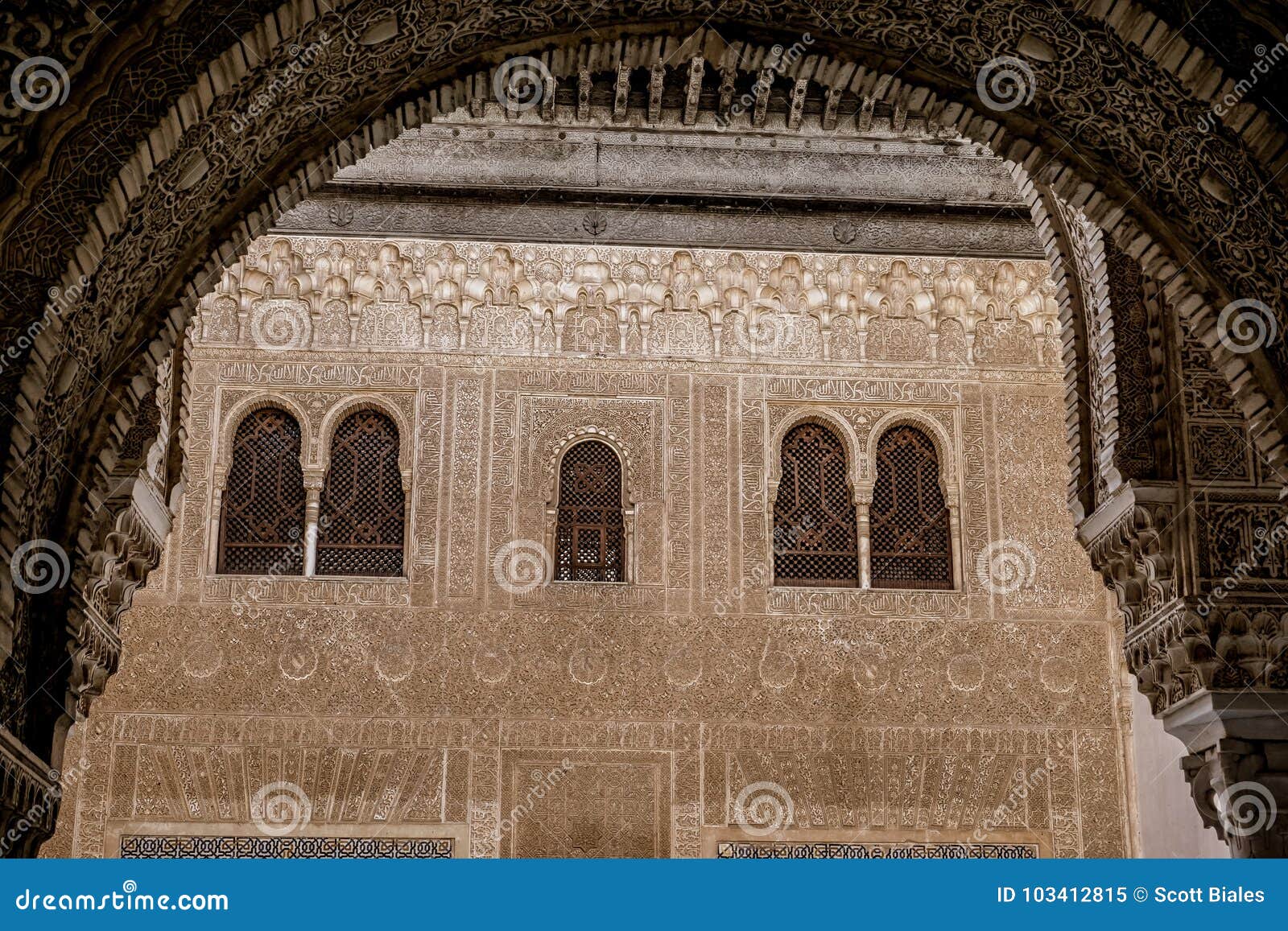 Windows in the Alhambra stock image. Image of granada - 103412815
