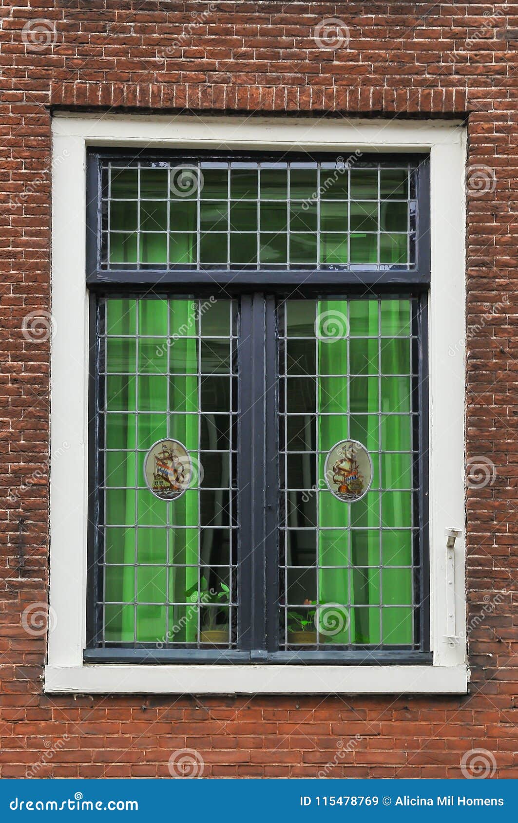 Windows in Amsterdam, in Netherlands Stock Image - Image of property ...